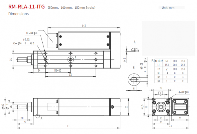 Robustmotion Rm Rla High Speed Electric Cylinder Folding Structure