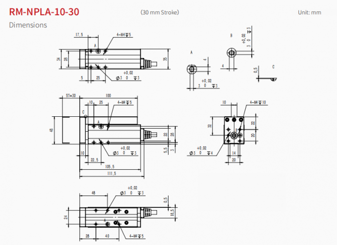 RM-NPLA Compact Electric Cylinder with Precise and Accurate Force Control for Automation and ...
