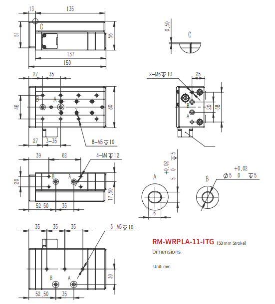 Wide Platform Structure Electric Linear Actuator Adaptive Pushing